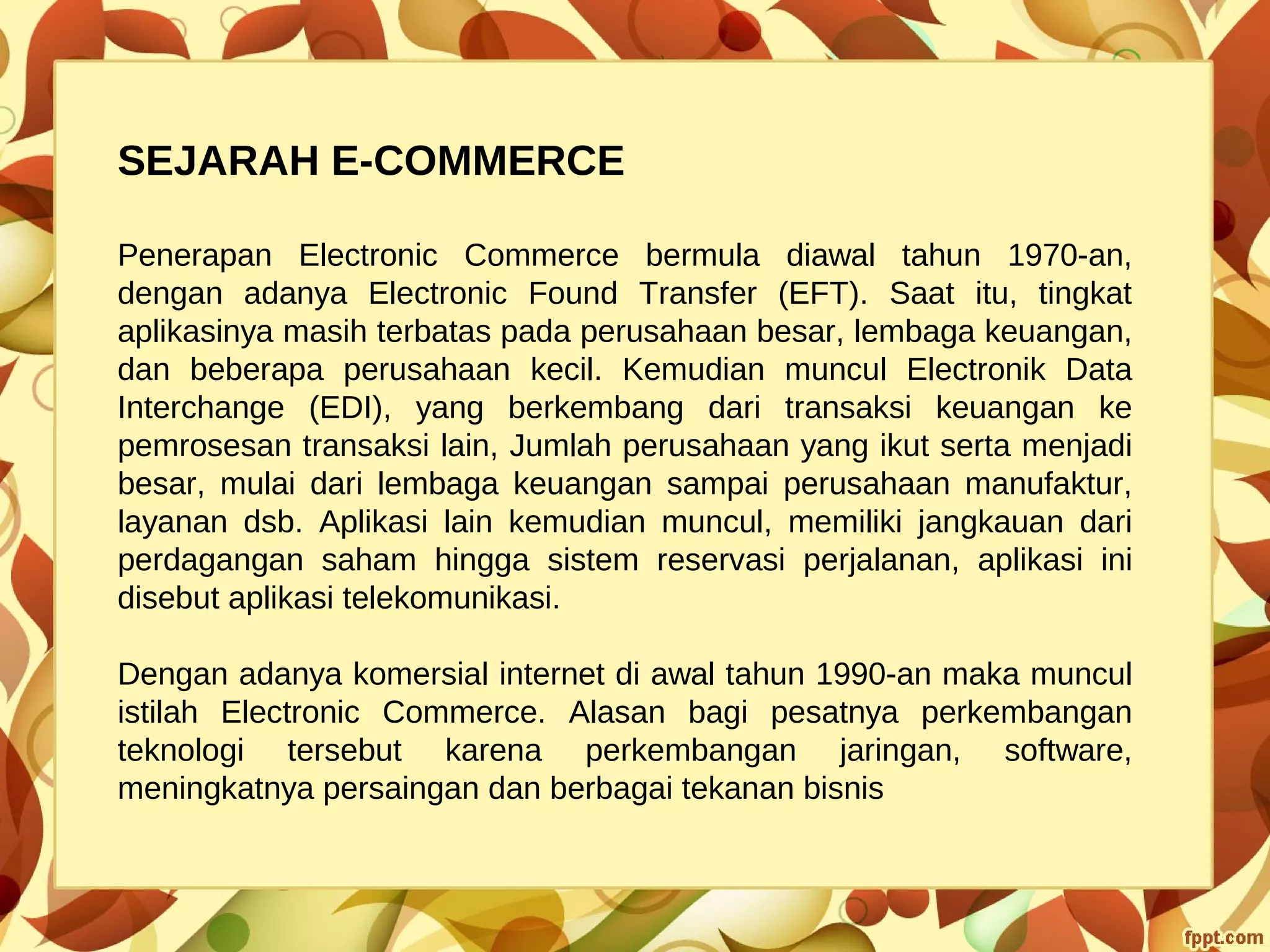 Ppt e commerce &e-business | PPT