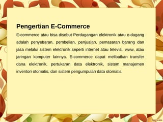 Ppt e commerce &e-business | PPT