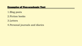 Reading Academic Text Powerpoint Presentation | PPTX