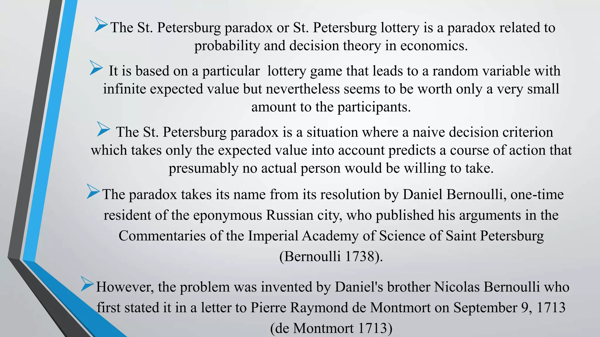 st petersburg paradox | PPTX