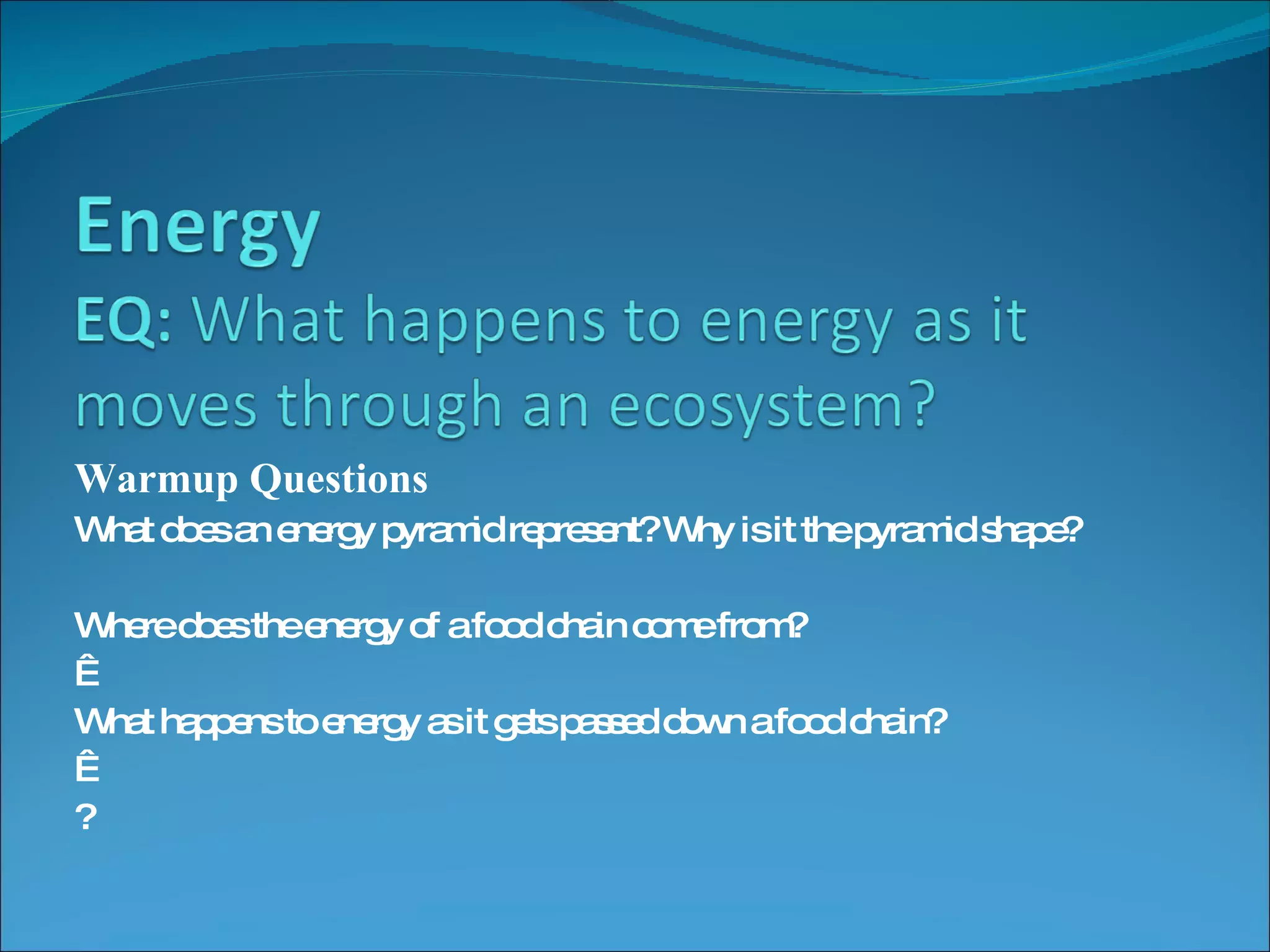 Ppt Ecology Energy Pyramid | PPT