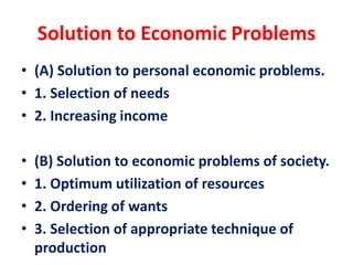 Ppt economic problem dr. b h damji | PPT