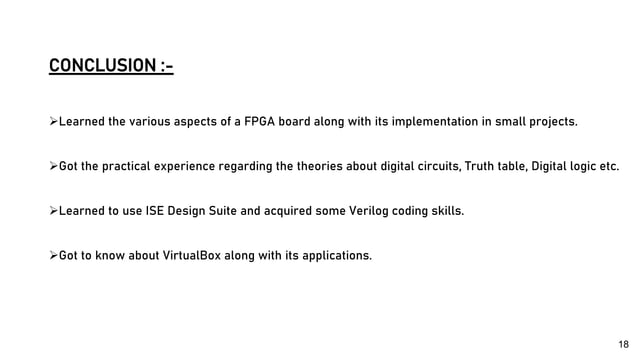 FPGA based mini Project.pptx | Operating Systems | Computer Software and Applications