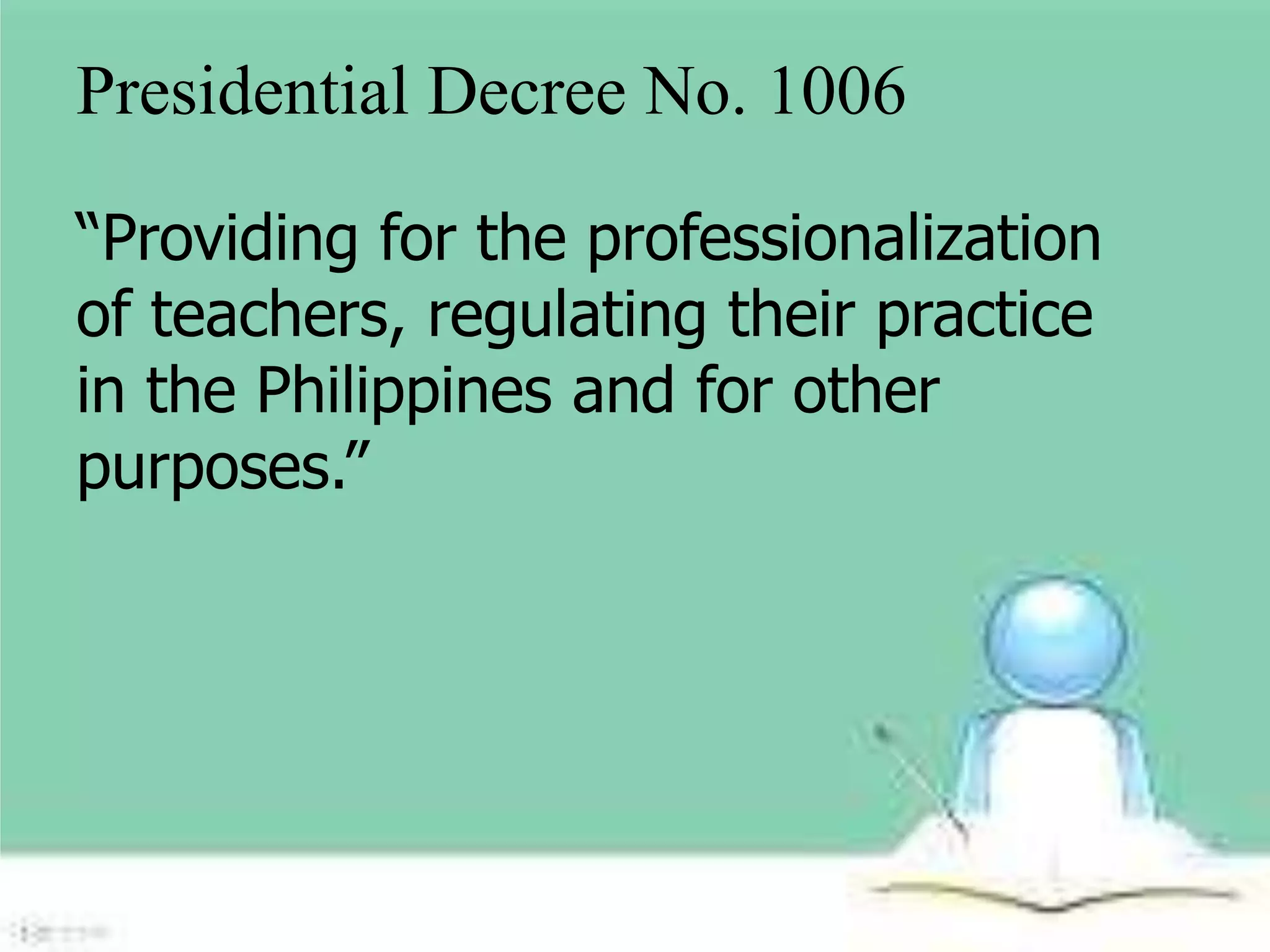 Presidential Decree 1006 | PPTX