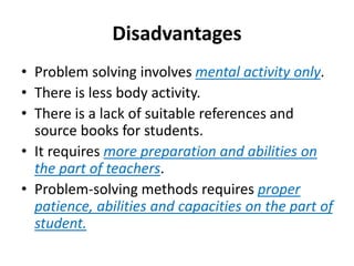 presentation on problem based learning and problem solving method | PPTX