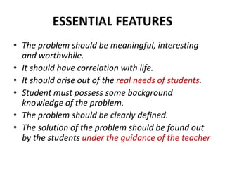presentation on problem based learning and problem solving method | PPTX