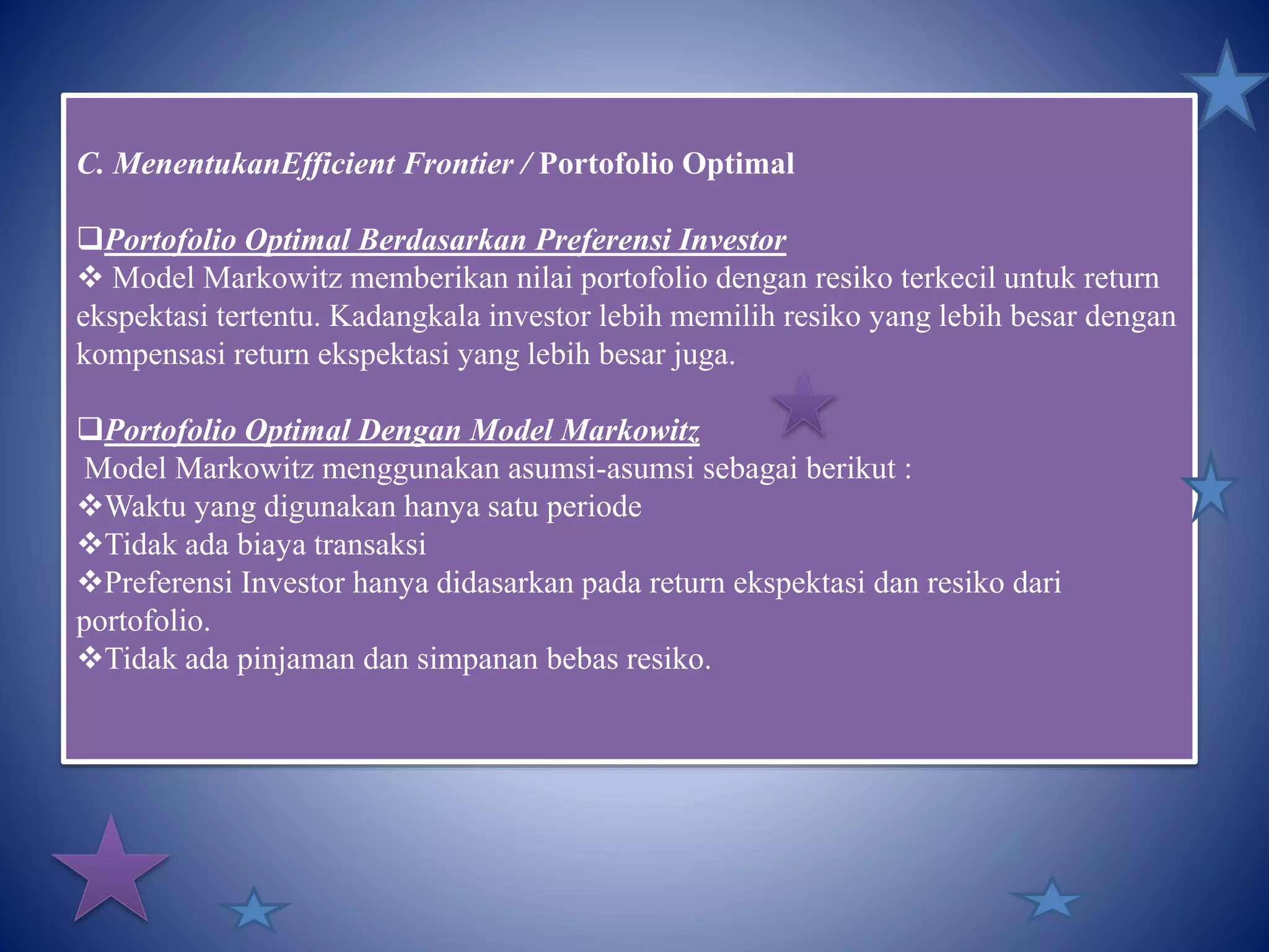 PPT efficient frontier | PPTX