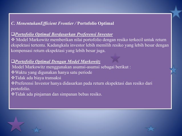 PPT efficient frontier | PPT