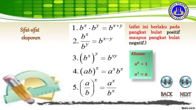 Ppt Eksponen Dan Logaritma Pptx