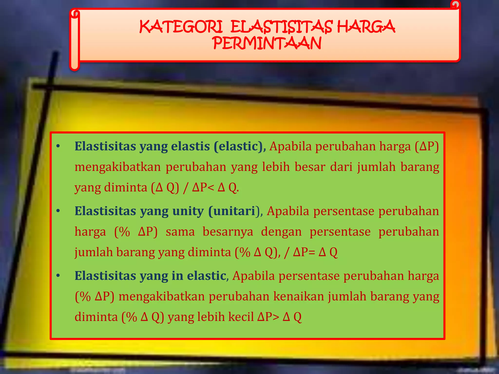 Ppt elastisitas permintaan dan penawaran | PPTX