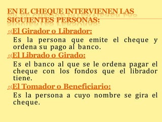 Ppt el cheque | PPTX
