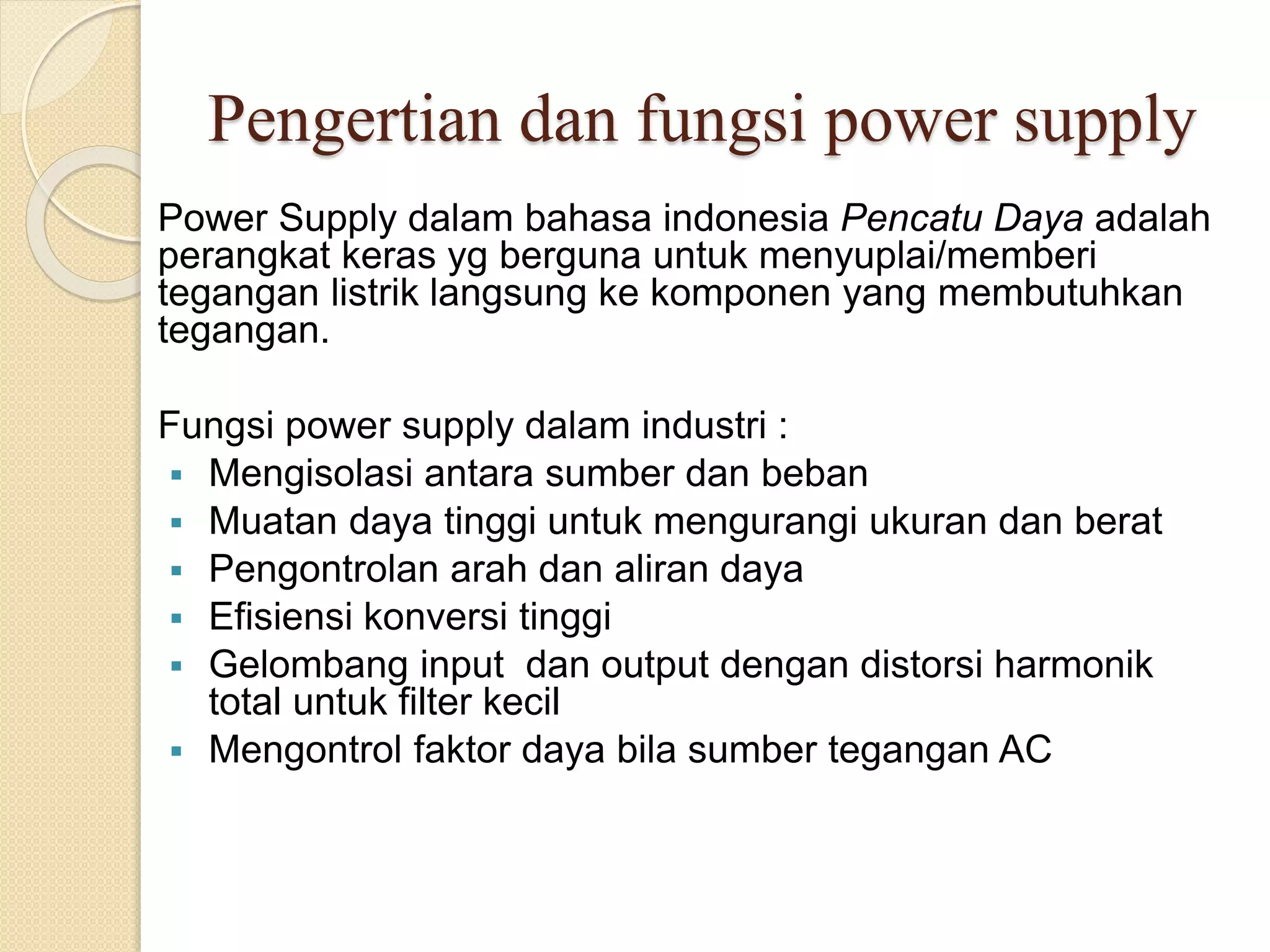Presentasi Elektronika Daya | PPTX