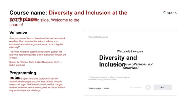 ispring PPT eLearning Storyboard Template | PPTX | Resume Writing and ...