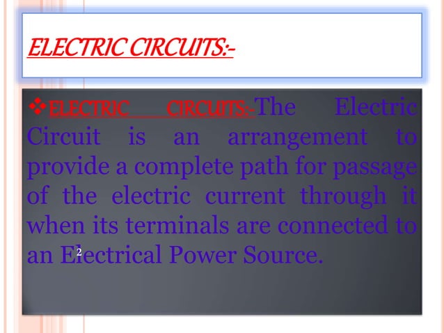 Ppt {electric circuits,insulators,conducter} | PPT