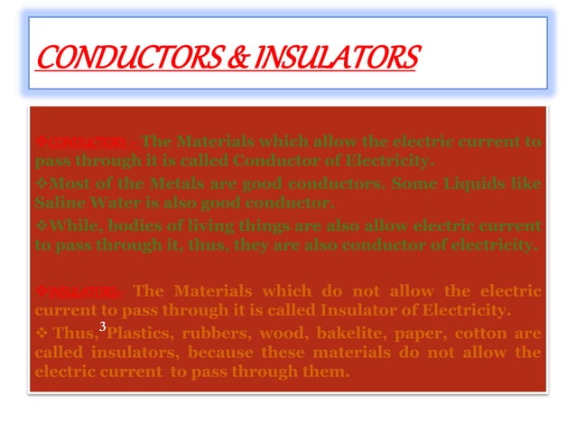 Ppt {electric circuits,insulators,conducter} | PPT