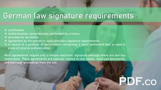 Electronic signature in Germany | PPTX | Marriage and Civil Unions ...