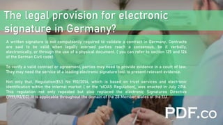 Electronic signature in Germany | PPTX | Marriage and Civil Unions ...