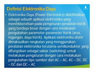 Ppt elektronika dan motor listrik [tm1] martolis | PDF