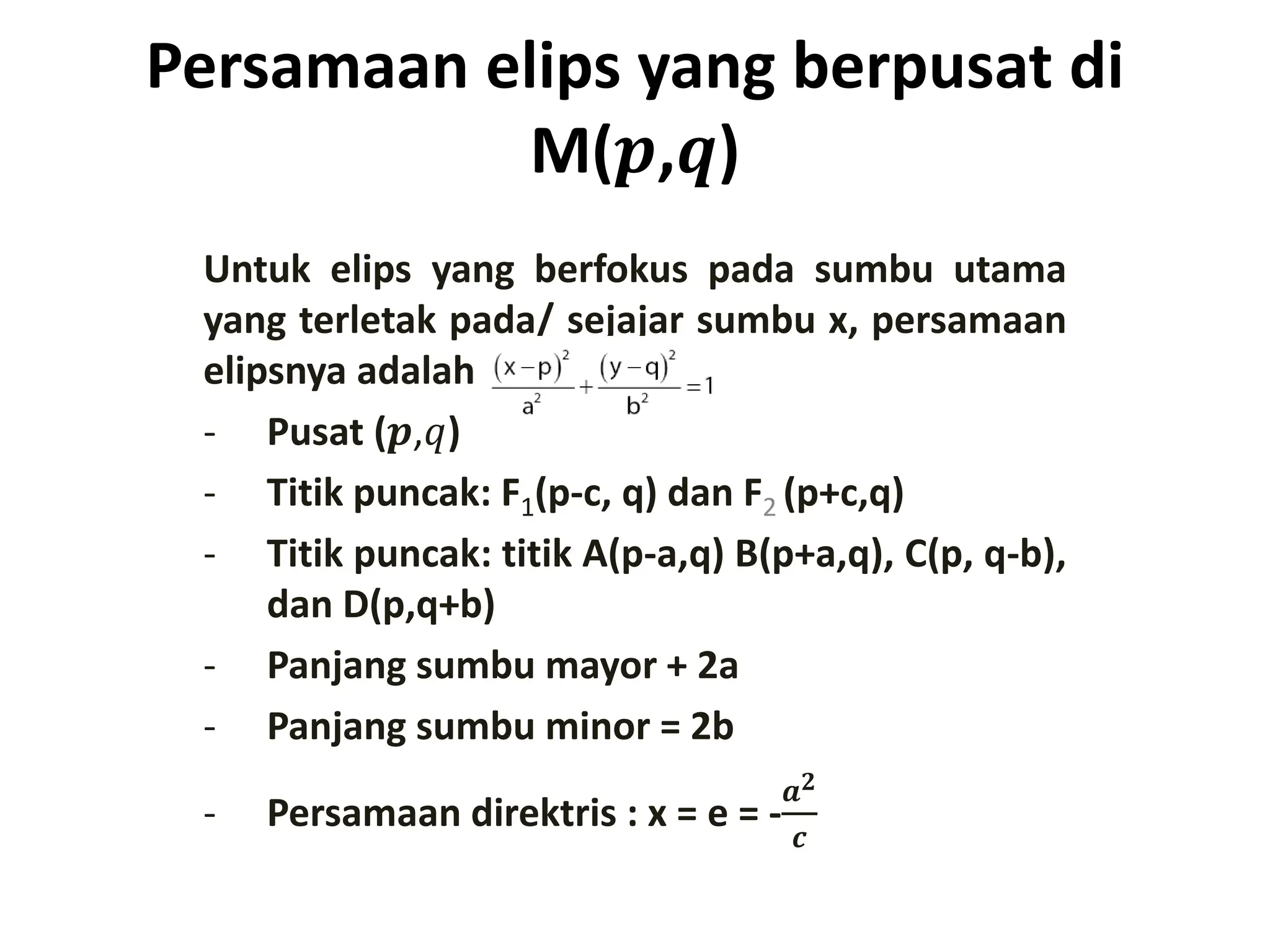 ppt elips Buatkan 1 contoh soal dan jawaban nya entang refleksi | PDF