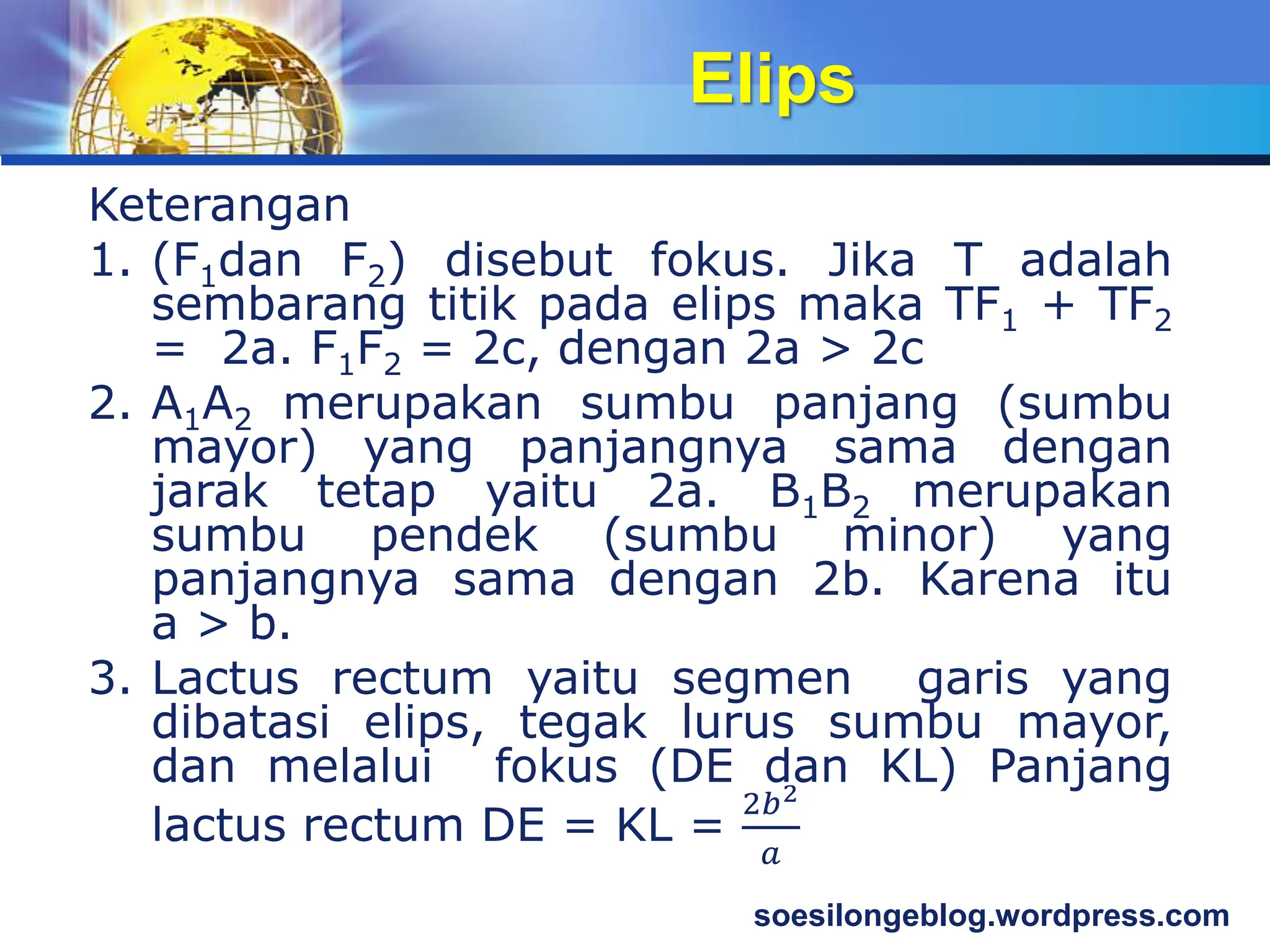 Elips kelas XII.pptx materi kelas xii ipa | PPTX