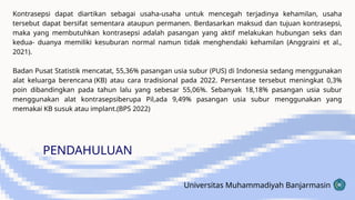 presentasio tentang alat-alat kontrasepsi untuk menunda kehamilan | PPTX