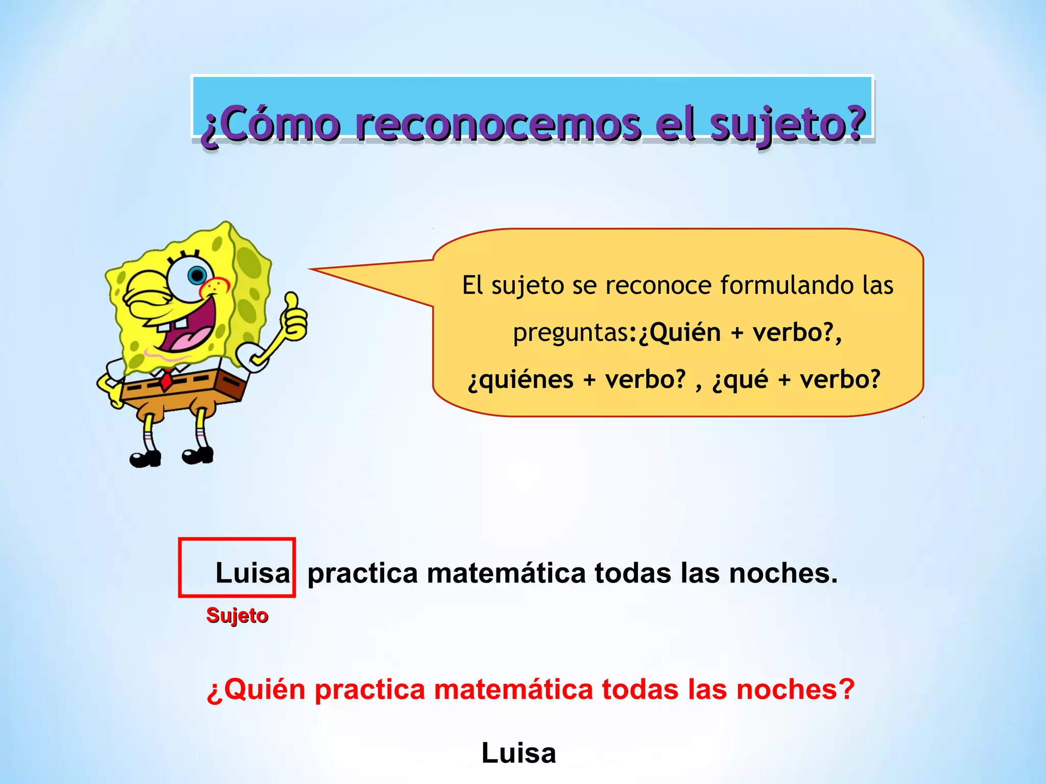 Ppt el sujeto clases y estructura ok | PPT