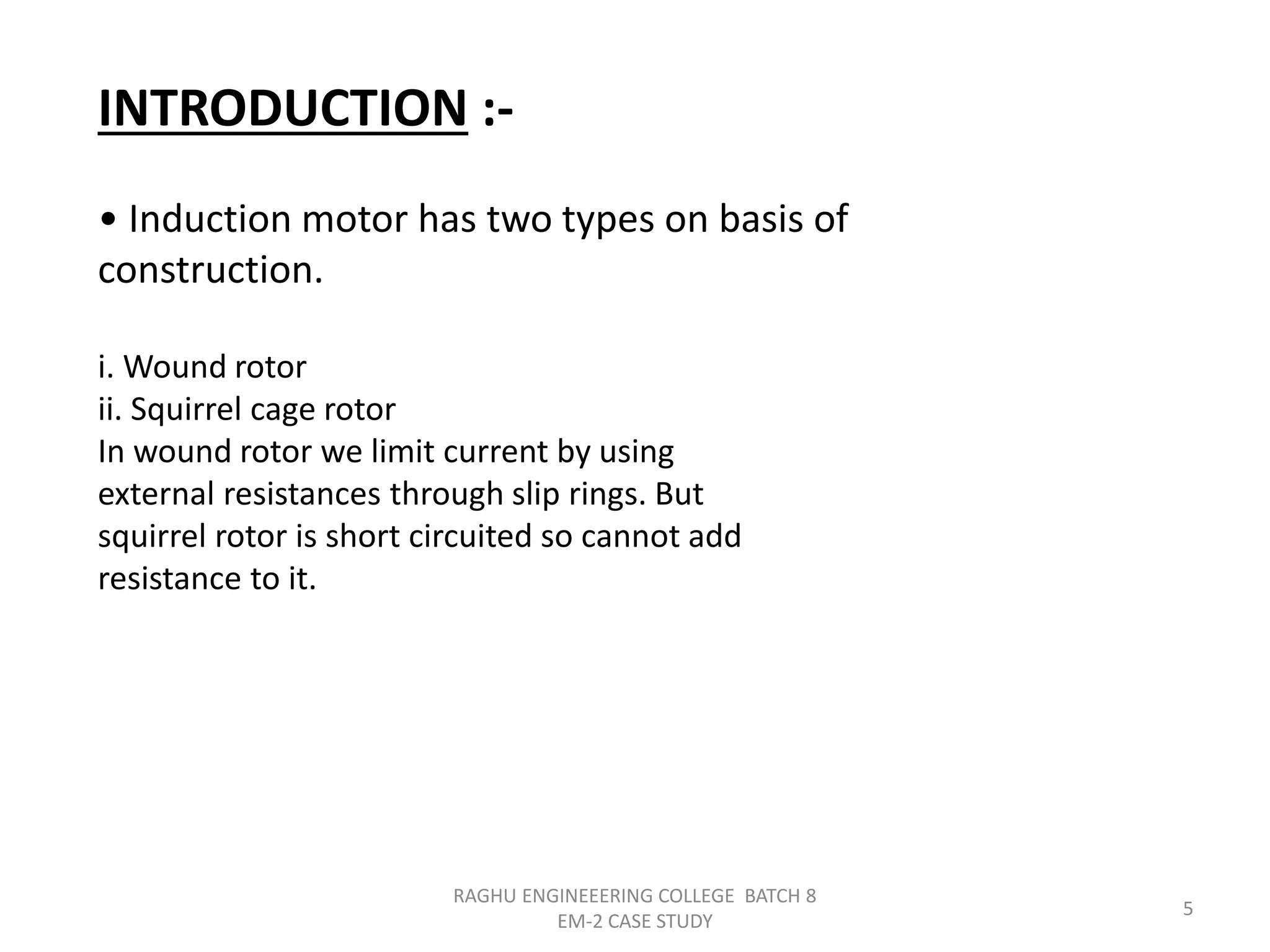 DOUBLE CAGE INDUCTION MOTOR AND IT'S CONSTRUCTION | PPTX