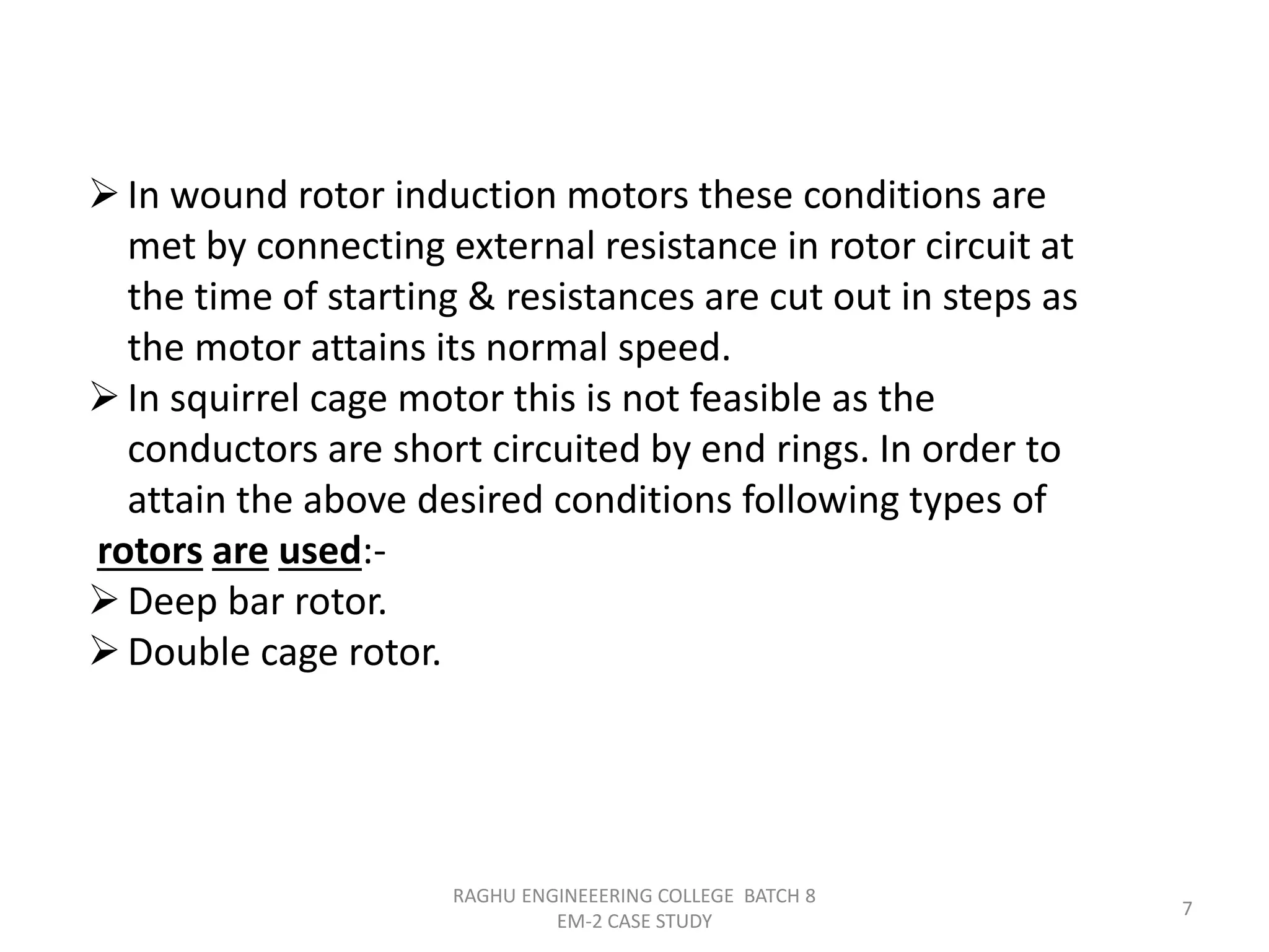 DOUBLE CAGE INDUCTION MOTOR AND IT'S CONSTRUCTION | PPTX