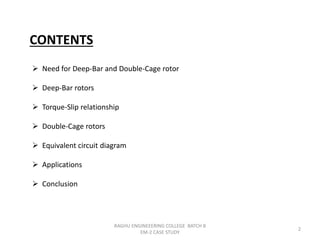 DOUBLE CAGE INDUCTION MOTOR AND IT'S CONSTRUCTION | PPTX