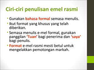 Ppt emel rasmi 1 e | PPT