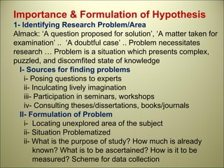 Ppt e module on 'formulation of hypothesis' | PPT