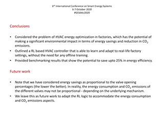Reinforcement Learning based HVAC Optimization in Factories | PPTX