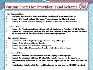 PPT on "Provident Fund & MP Act 1952" of India. | PPSX