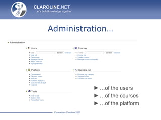 Claroline Learning Menagement System | PPTX