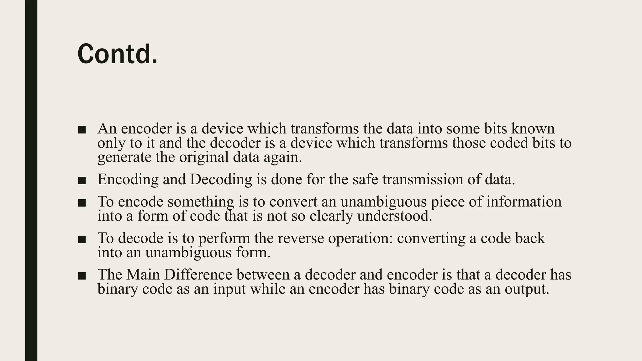 Encoders And Decoders Pptx
