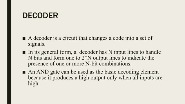 Encoders and decoders | PPTX