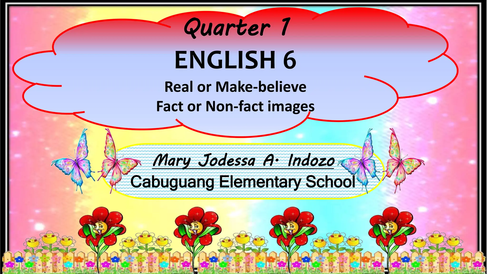 PPT ENG6 Q1 IDENTIFY REAL OR MAKE BELIEVE FACT OR NON FACT IMAGES.pptx