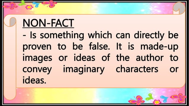 PPT ENG6 Q1 IDENTIFY REAL OR MAKE BELIEVE FACT OR NON FACT IMAGES.pptx ...