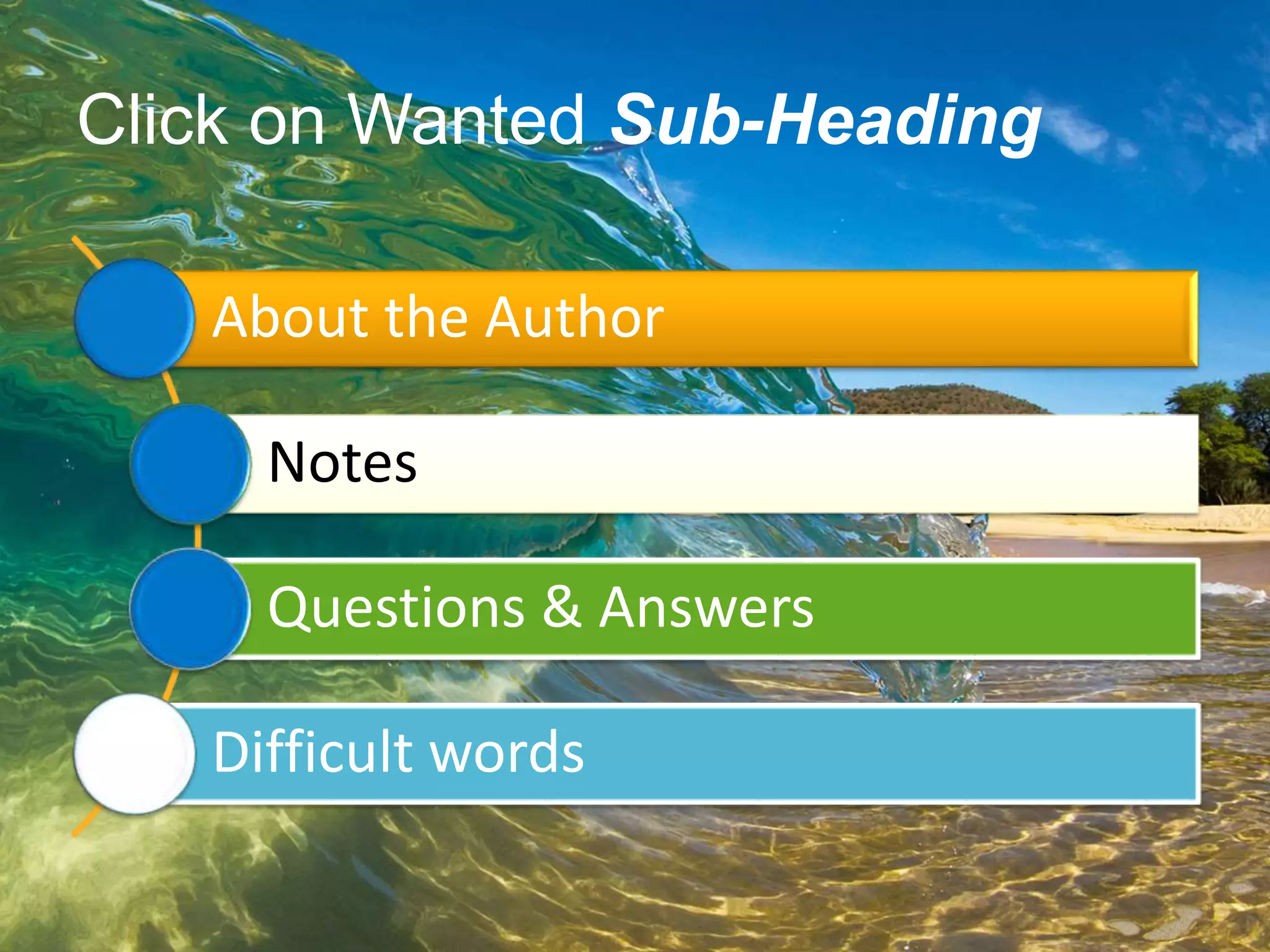 Chapter :-3 Deep Water - William Douglas | PPTX