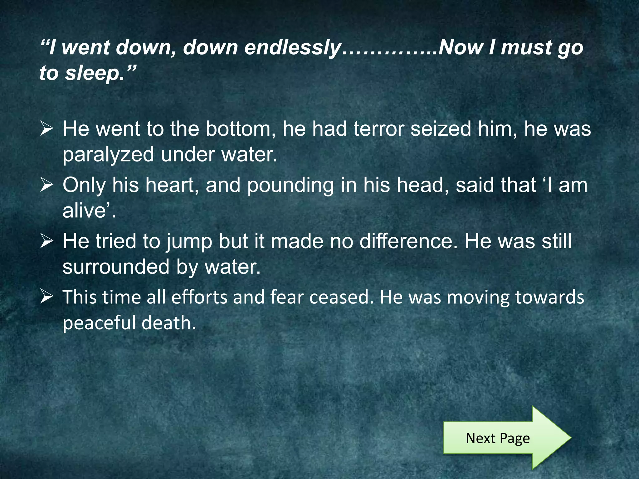 Chapter :-3 Deep Water - William Douglas | PPTX