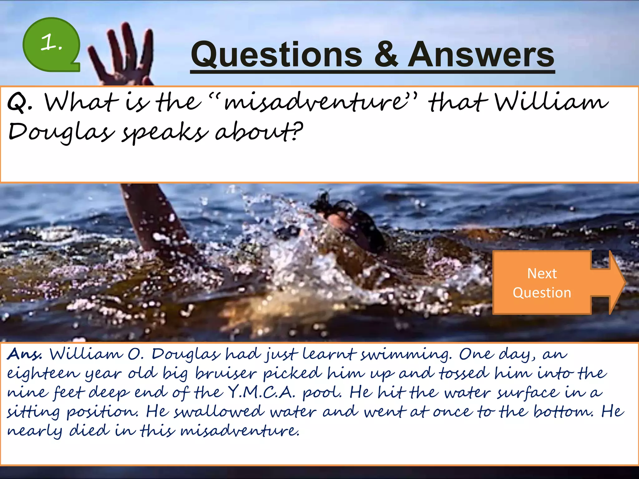 Chapter :-3 Deep Water - William Douglas | PPTX