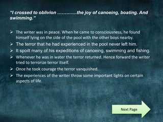 Chapter :-3 Deep Water - William Douglas | PPTX