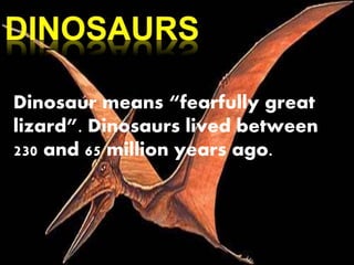 PPT ENGLISH DINOSAURS | PPTX