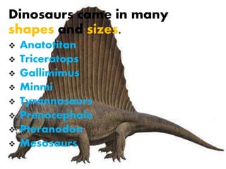 PPT ENGLISH DINOSAURS | PPTX