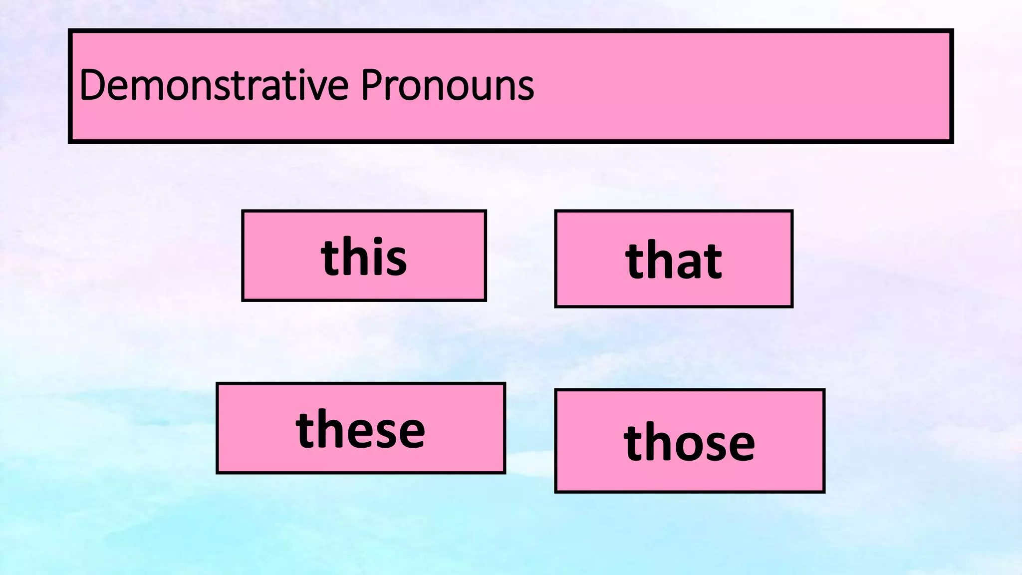 PPT Demonstrative Pronouns (These, this, that, those) | PPTX