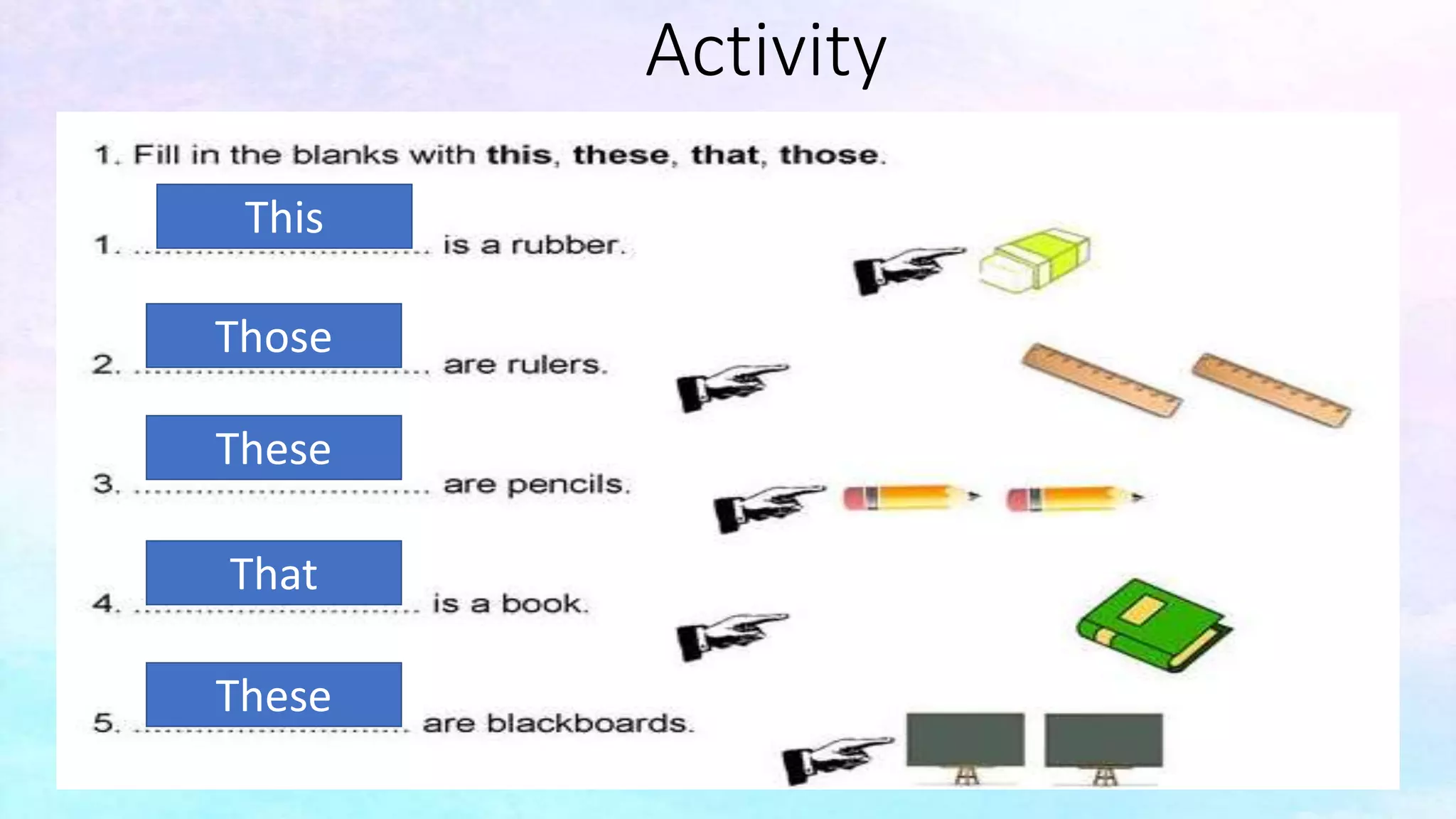 PPT Demonstrative Pronouns (These, this, that, those) | PPTX
