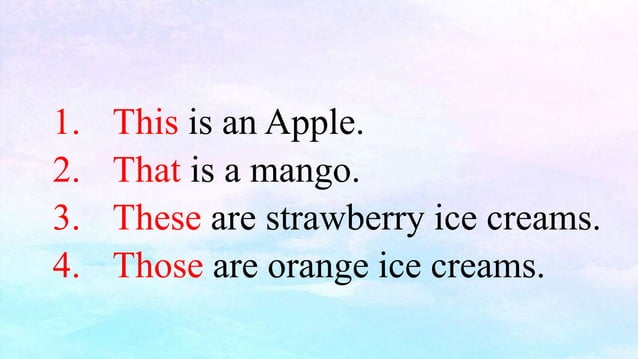 PPT Demonstrative Pronouns (These, this, that, those) | PPTX