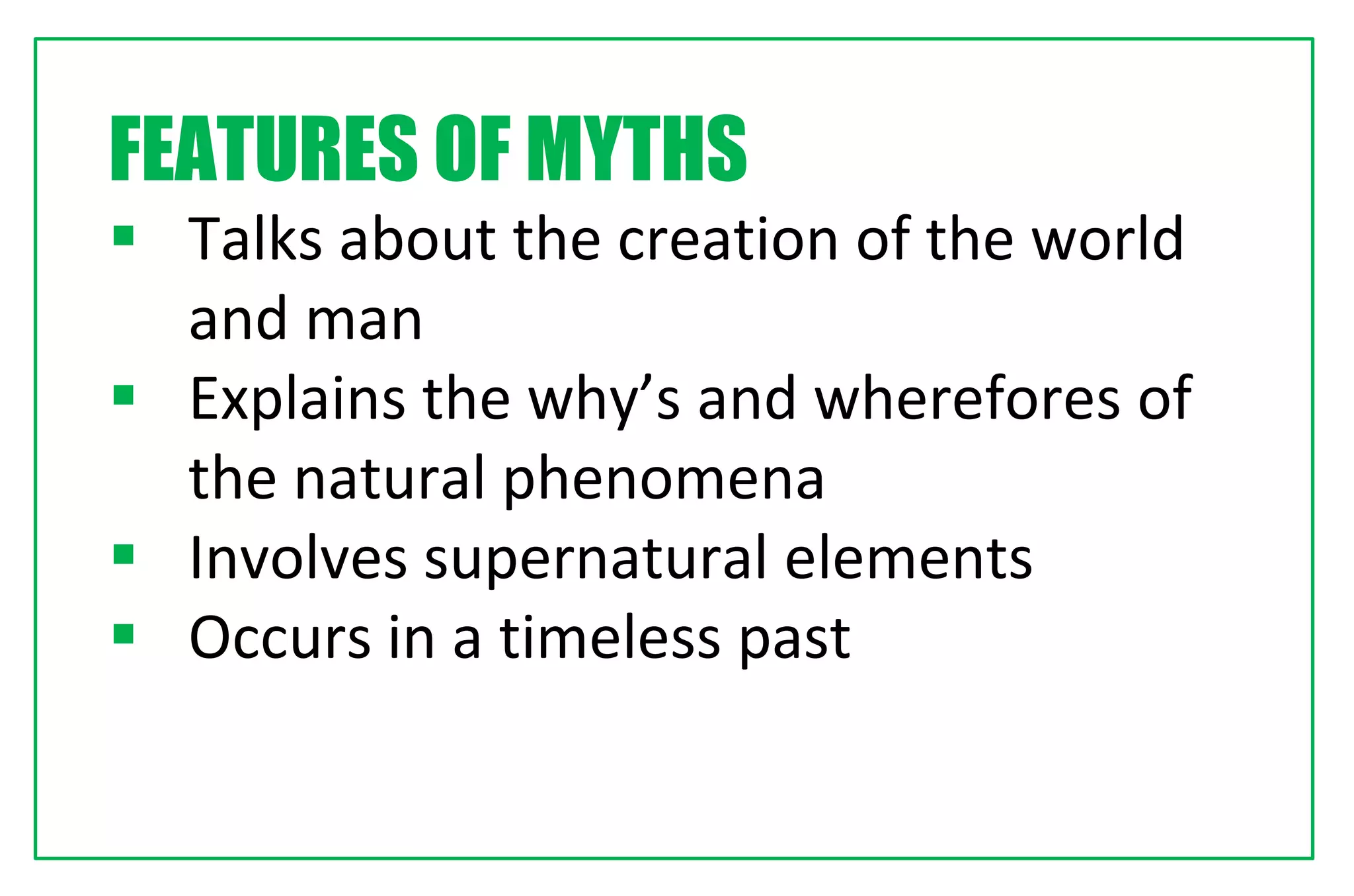 PPT_English 7_Q1_W2-1 (Distinguishing Features of Proverbs, Myths, and ...