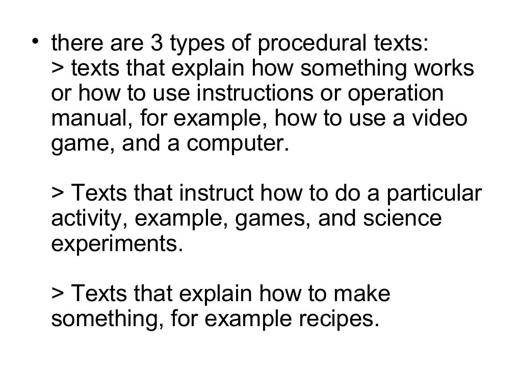 procedural text