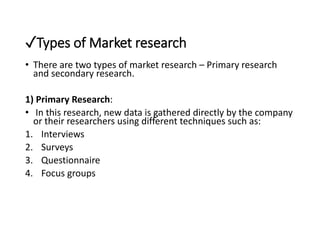 Market Research for new ventures | PPTX